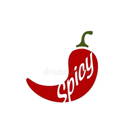 Hot Spicy Chillies Peppers Chili Peppers Illustration On White