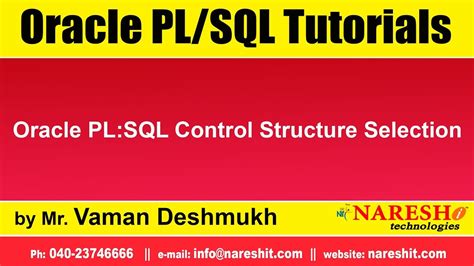 Oracle Plsql Tutorials Oracle Plsql Control Structure Selection