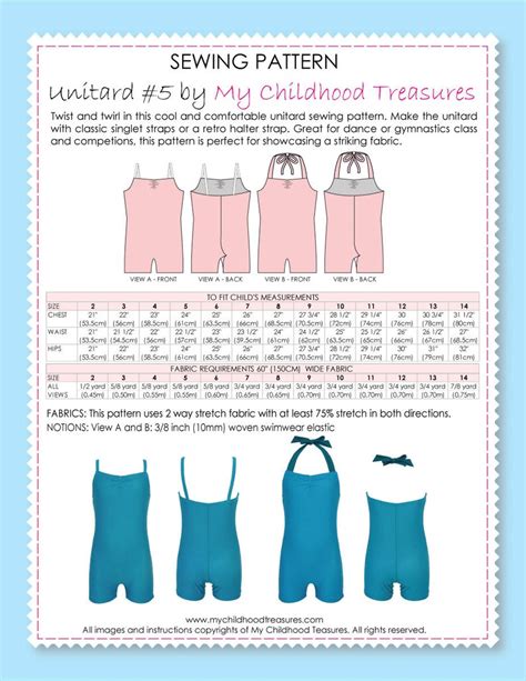 Gymnastics Leotard Pattern Dance Sewing Pattern Swimwear Etsy