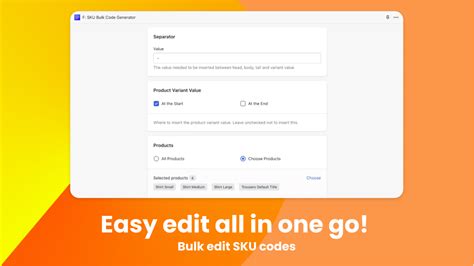 F Sku Code Generator Auto Sku Generator For Products And Variant Bulk Sku Code Shopify App