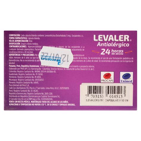Comprar Levaler 5 Mg 10 Capsulas Walmart Guatemala Walmart Guatemala