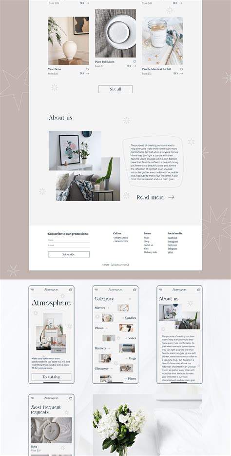 Atmosphere - online shop for home decor on Behance