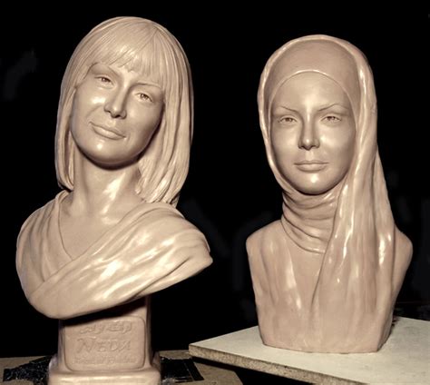 Neda Agha Soltan Clay Busts Paula Slater Ma