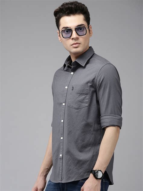 Buy U S Polo Assn Tailored Fit Pure Cotton Casual Shirt Shirts For