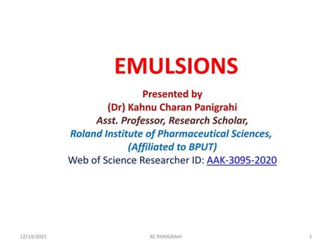 734 Part2 Emulsion Ppt