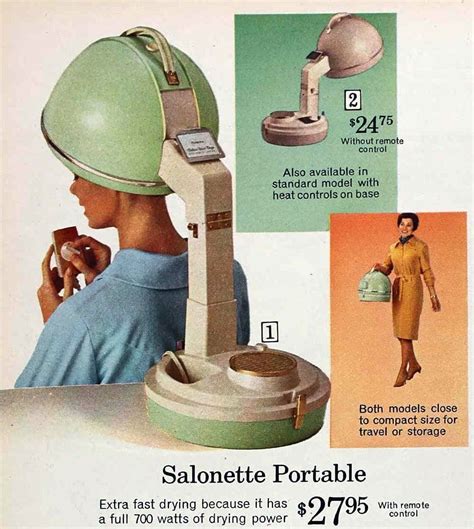 Vintage Hair Dryers For The Home Dry It Yourself The 1960s And 1970s Way