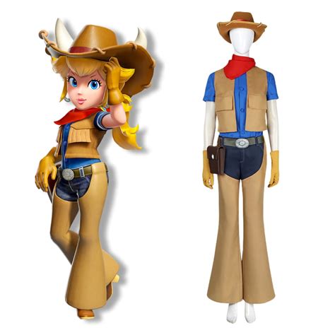 Xcoser Princess Peach Show Time Cowgirl Peach Cosplay Costume Hat
