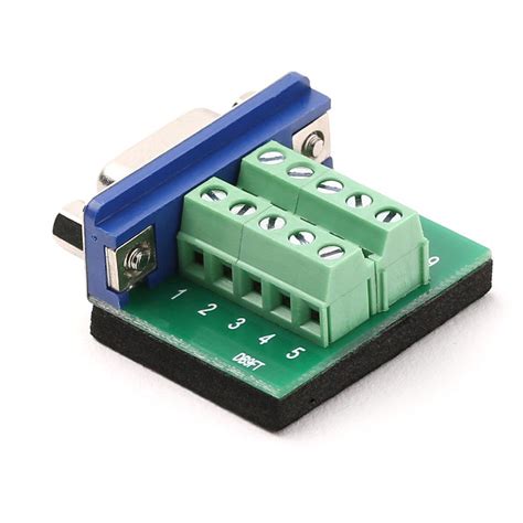 Getuscart Db9 Breakout Board Db9 Rs232 Serial Female To Terminal Block