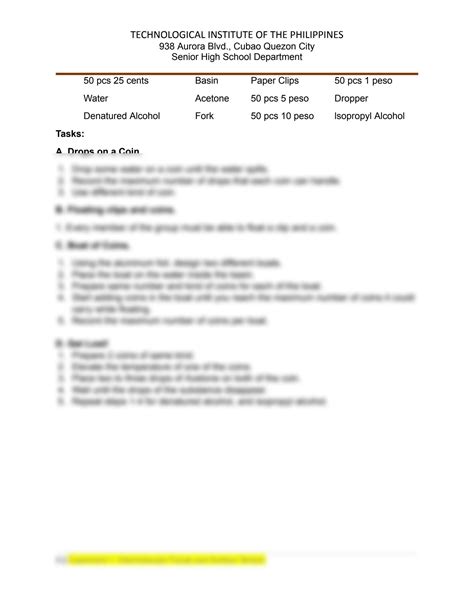 Solution Intermolecular Forces And Surface Tension Lab Report Docx