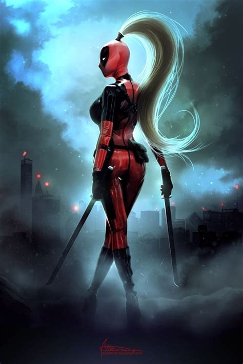 Lady Deadpool Print By Ariane Saint Amour Lady Deadpool Deadpool