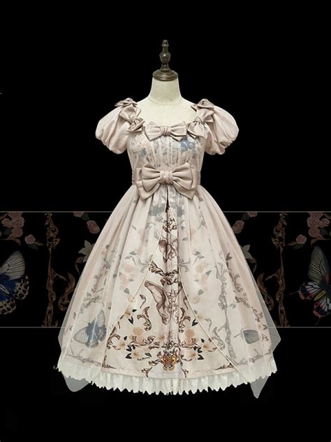 Butterfly Bone Bowknot Details Neckline Floral Print Short Sleeves