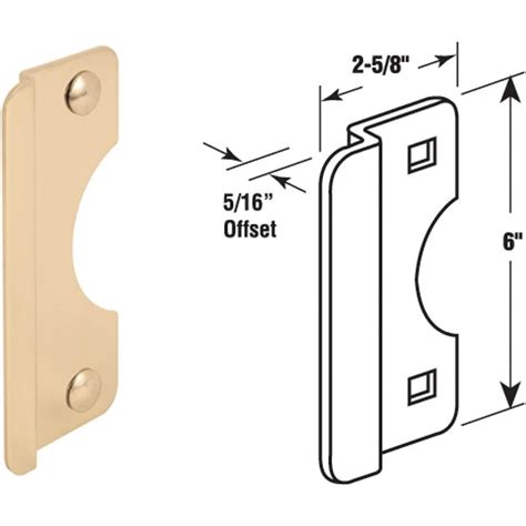 Defender Security 6 In Polished Brass Steel Entry Door Latch Guard