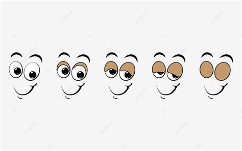 Stepbystep Blink Eye Animation Vector Illustration Of A Cartoon Human