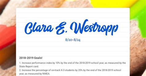 Clara E Westropp Smore Newsletters