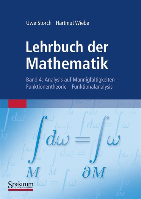 Amazon Lehrbuch Der Mathematik Band 4 Analysis Auf