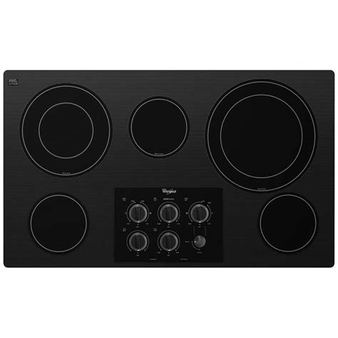 Whirlpool Gold Series 36 In Radiant Electric Cooktop In Black With 5