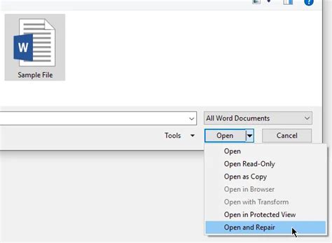 Repair Corrupted Word Document Diy Technique