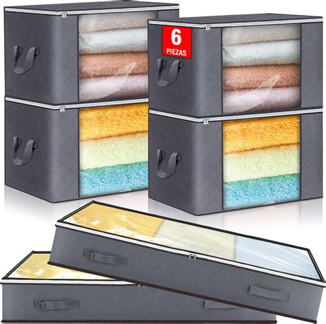 Emagie Bolsas De Almacenamiento De Ropa 2pcs Cajas Organizadoras Para