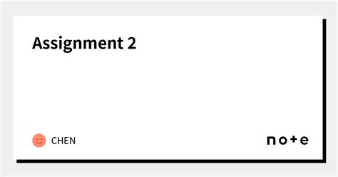 Assignment 2｜chen