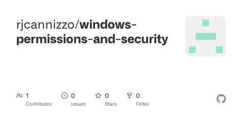 Github Rjcannizzowindows Permissions And Security Github Rjcannizzowindows Permissions And Security