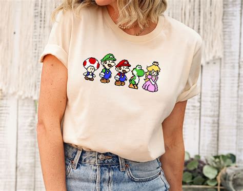 Pixel Super Mario T Shirt Super Mario Shirt Mario And Friend Etsy
