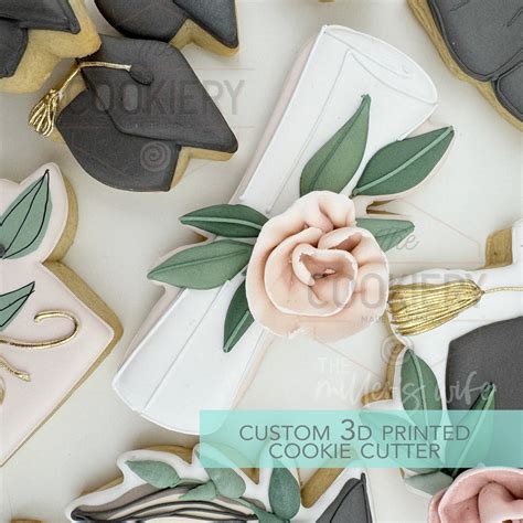 Diploma Cookie Cutter Graduation Cutter 3d Printed Cookie Cutter