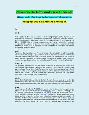 Calaméo Glosario De Informática E Internet