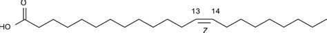 Chemical Structure Of Erucic Acid Cis‐13‐docosenoic Acid With The
