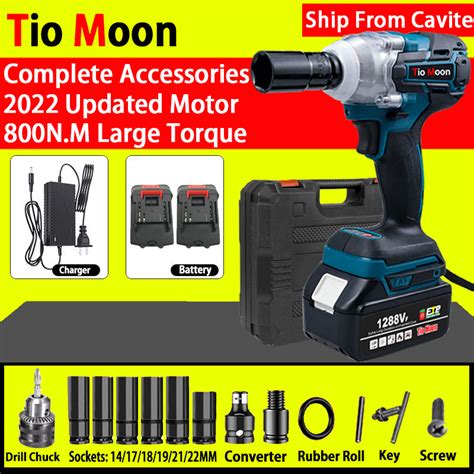 800nm Torque Brushless Electric Wrench Impact Wrench Socket 18 21v Hand Drill Installation 1 2