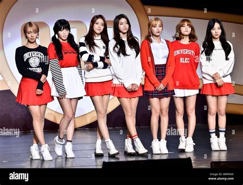Members Of South Korean Girl Group Aoa Attend A Fan Meeting In Taipei