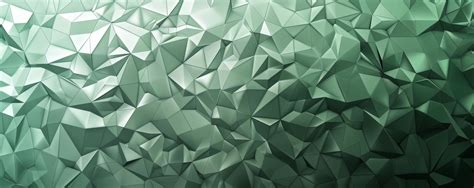 Modern Polygon Background With Sharp Edges And Shades Of Green And Grey