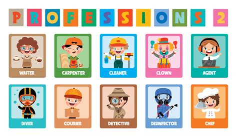 Conjunto De Varias Profesiones De Dibujos Animados 13444437 Vector En