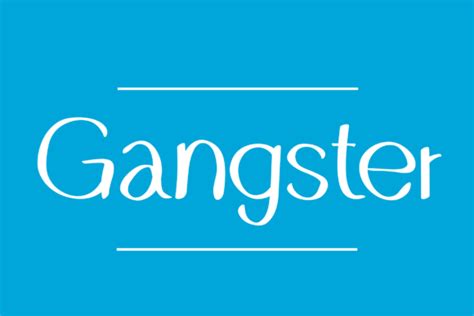 Gangster Font Font Canyon