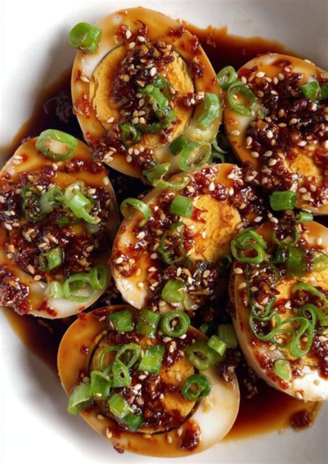 Spicy Soy Marinated Hard Boiled Eggs Easy Jammy Eggs