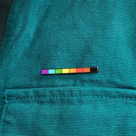 Lgbt Progress Flag Rod Pin Rainbow Pride Accessory Lesbian Etsy