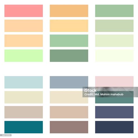 abstract color palette guide color swatch stock illustration download