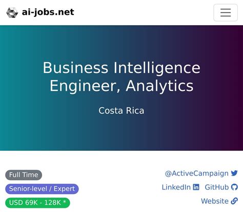 Hiring Business Intelligence Engineer Analytics In Costa Rica Rai