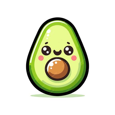 Premium Vector Cute Avocado Vector Illustration