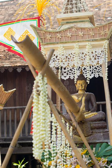 Bathing The Buddha Statue In Songkran Festival 2022 Stock Image Image