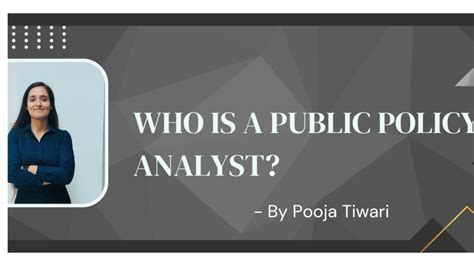 Who Is A Public Policy Analyst
