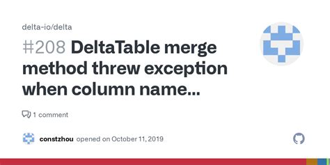 Deltatable Merge Method Threw Exception When Column Name Contains Dot Character · Issue