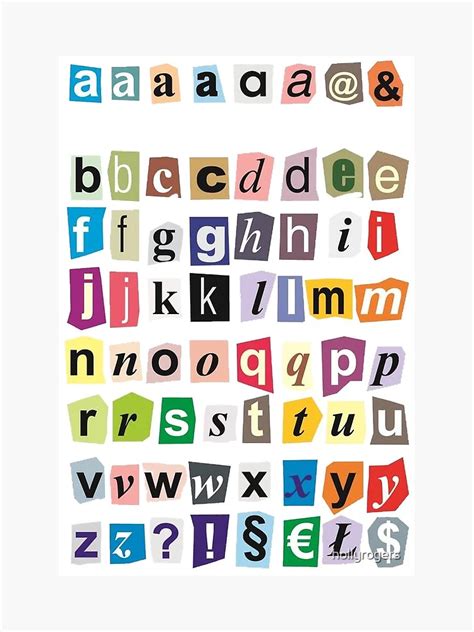 Scrapbook Colourful Newspaper Alphabet Letters Sticker Worksheets