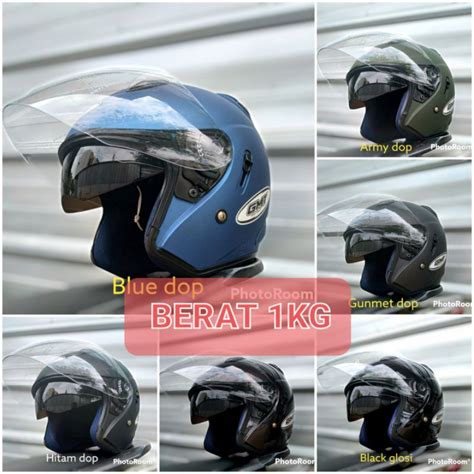 Jual Helm Sepeda Motor Half Face Doble Visor Gmt Original Helm Pria Wanita Helm Model Ink Merek