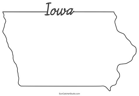 Iowa Outline Drawing