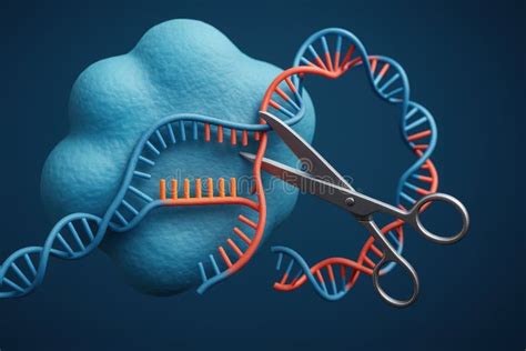 Cutting Edge Representation Of Dna Editing With Scissors And Molecule