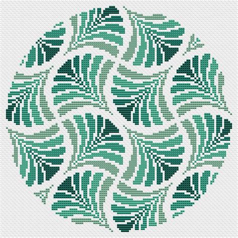Set Of 3 Geometric Design Cross Stitch Pattern Modern Cross Etsy