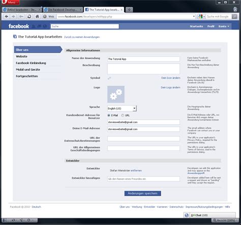 facebook developer app a coding project