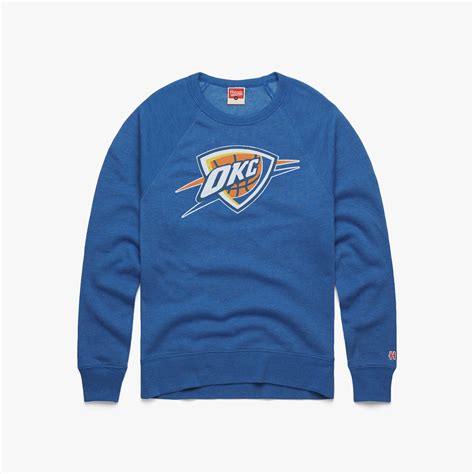 Okc Thunder Logo Crewneck Mens Nba Sweatshirt Homage