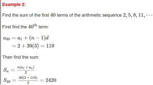 Sum of Arithmetic Sequence Formula TRUNG TÂM GIA SƯ TÂM TÀI ĐỨC HOTLINE 091 6265 673