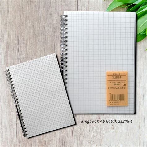 Jual Buku Notebook Spiral Ring Book A5 Polos Garis Kotak Titik Cover